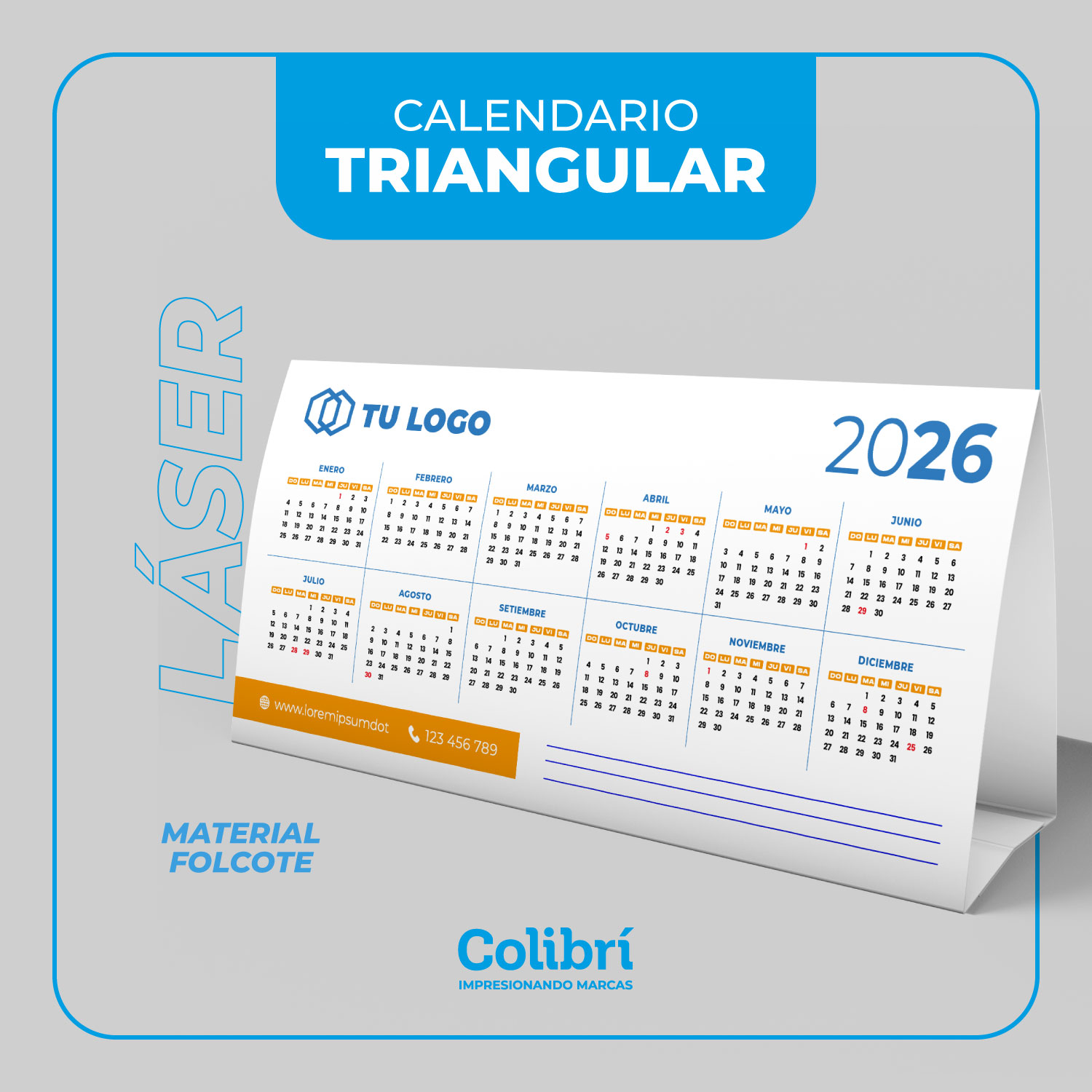 Calendario Triangular - colibripublicidadbtl.com